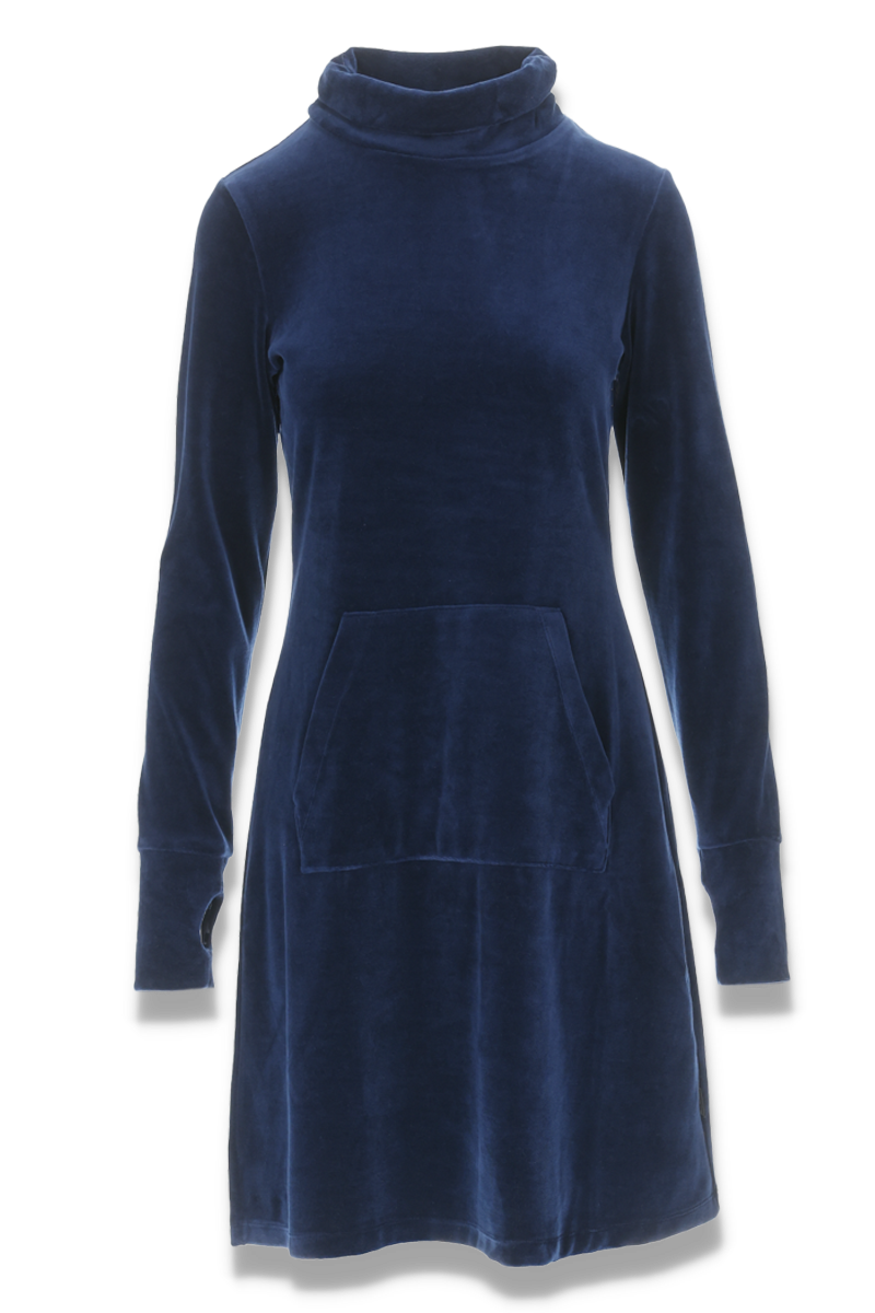 Lilli mørkblå velourklänning - ko:ko norway SE